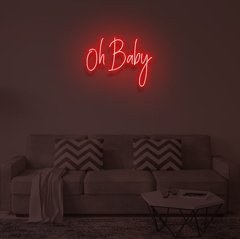 "OH BABY" LED Neon Sign – Glow Hub Neon Signs