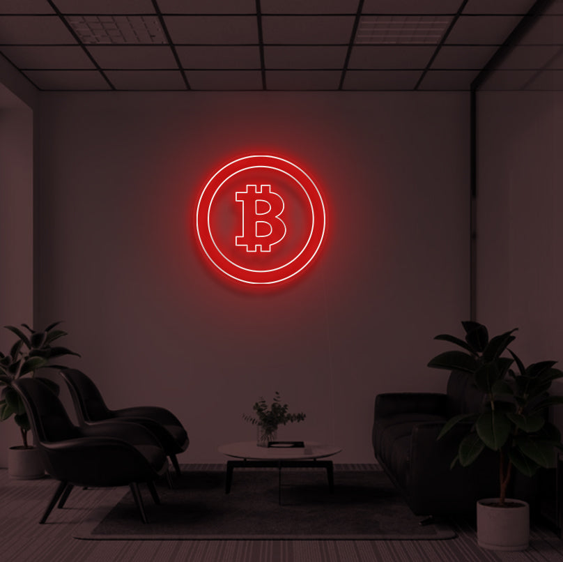 "BITCOIN V2" LED Neon Sign – Glow Hub Neon Signs